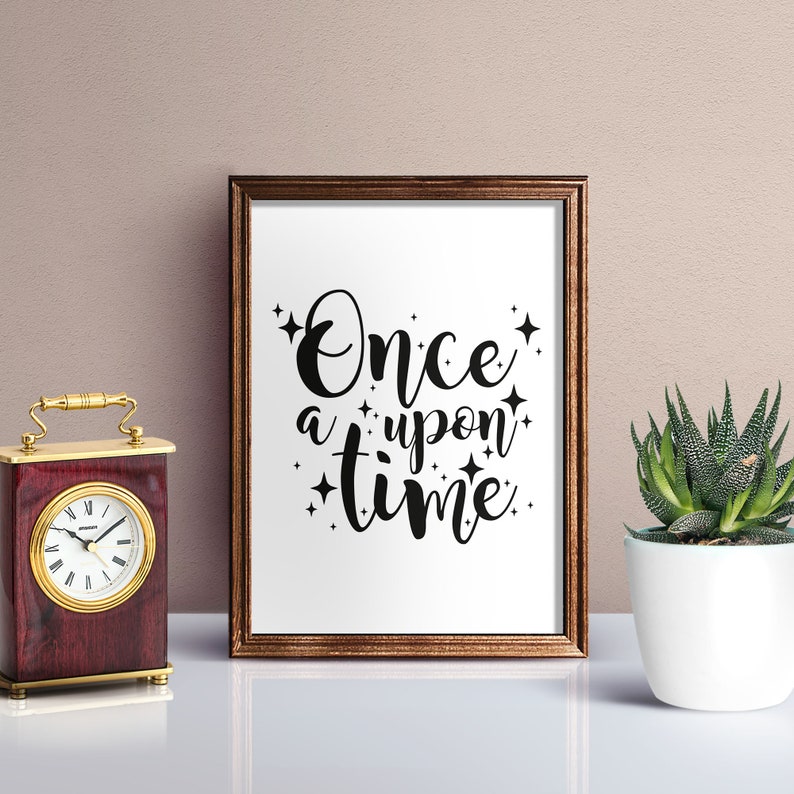 Once Upon a Time Printable Fairytale Nursery Print Princess Wall Art ...