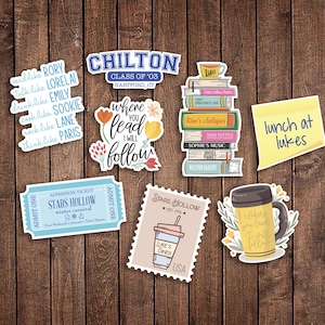 Gilmore Sticker Pack | TV Show Sticker | Rory and Lorelai Sticker ...