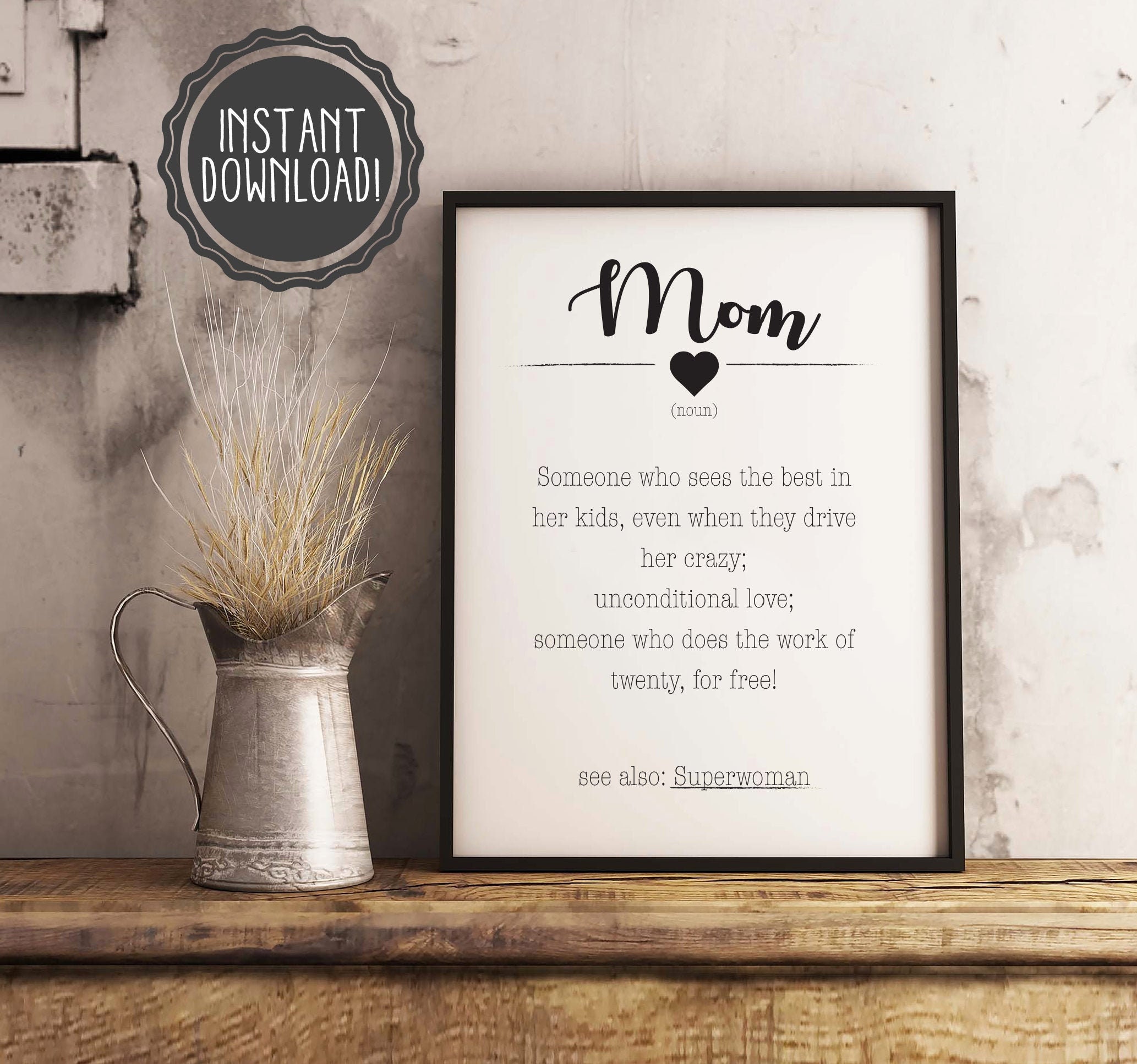 Mom Definition Digital Download Print - Many Sizes! - Etsy