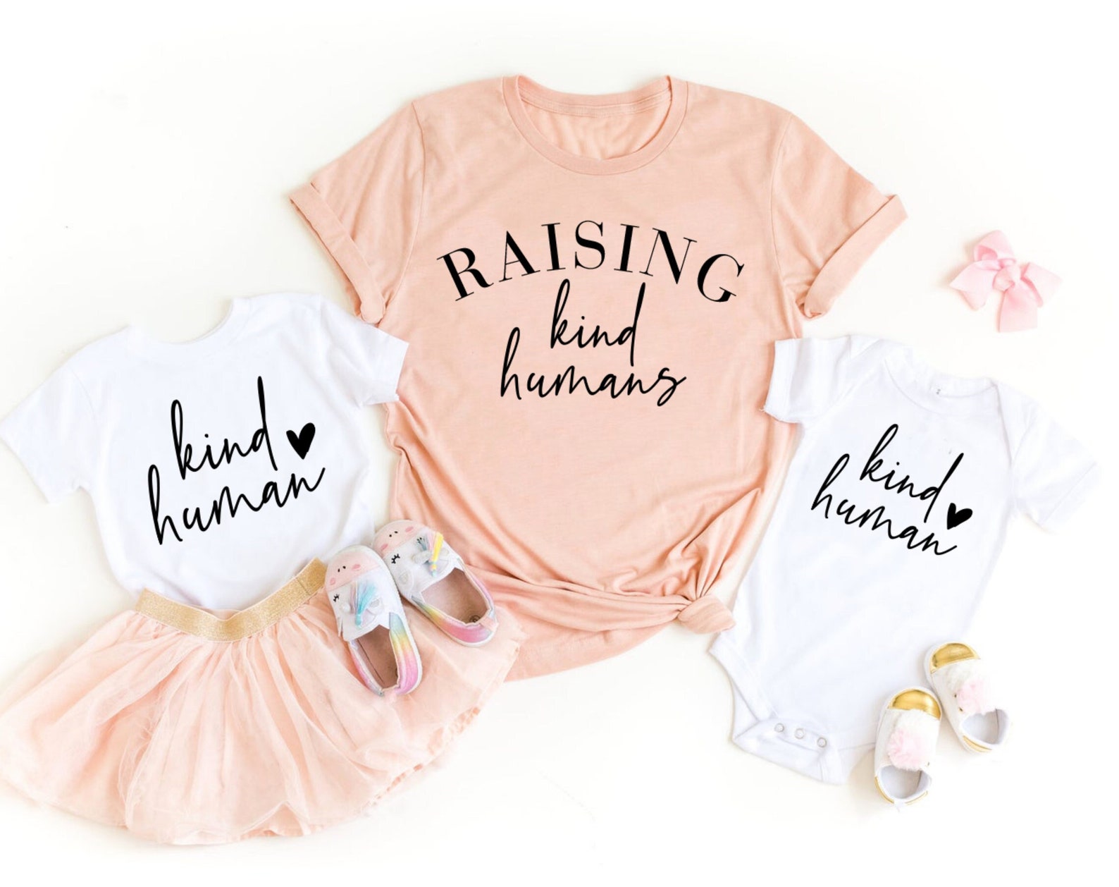 Raising Kind Humans / Kind Humans Matching Tees Mommy and Me - Etsy