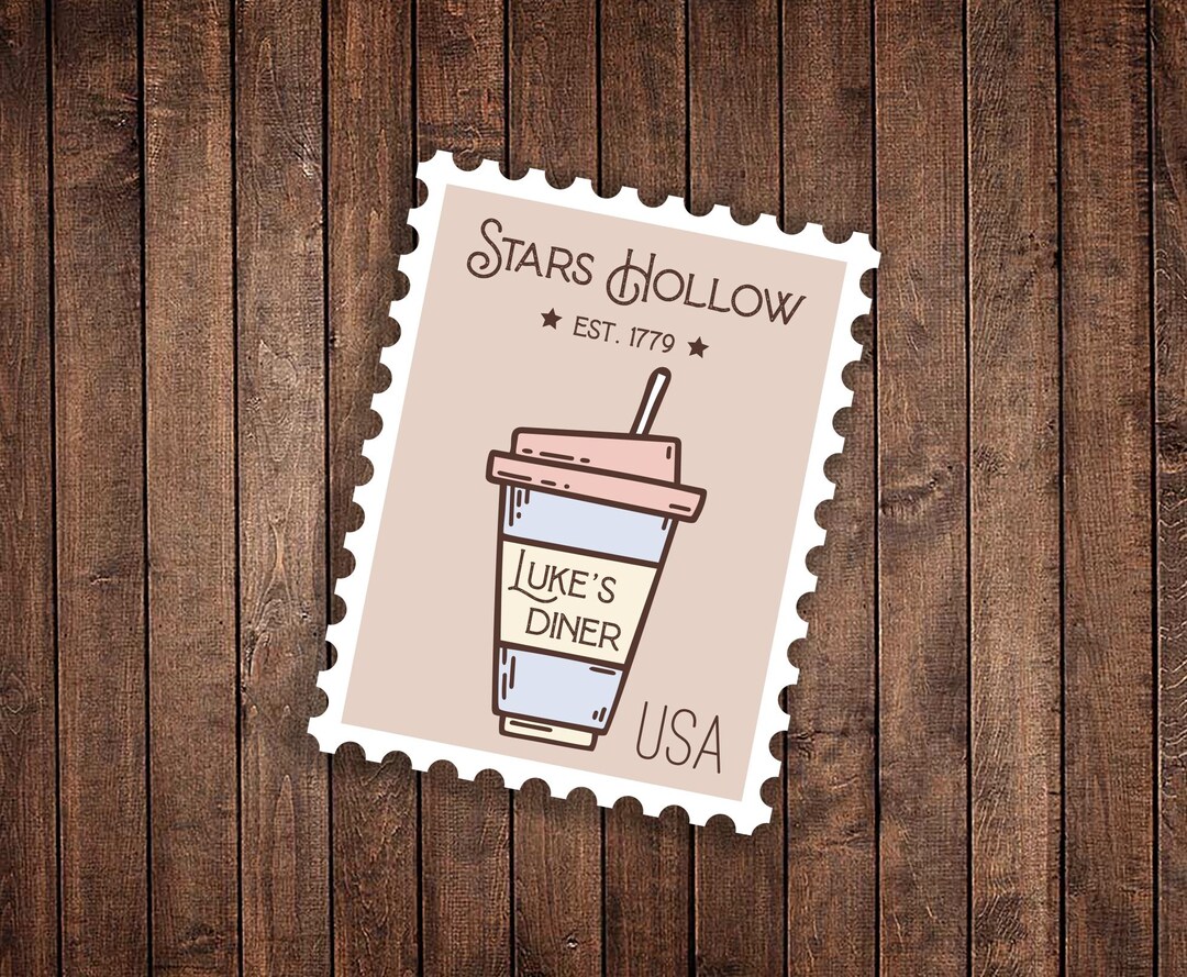 Gilmore Sticker | Luke's Diner Stamp | TV Show Sticker | Rory and ...