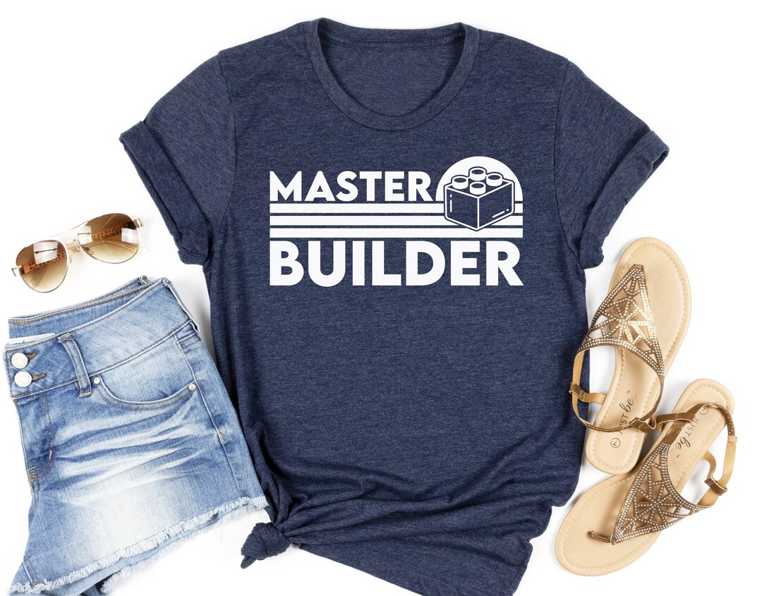 Master Builder Tee | Retro Building Block Tee | Mommy and Me Shirt ...