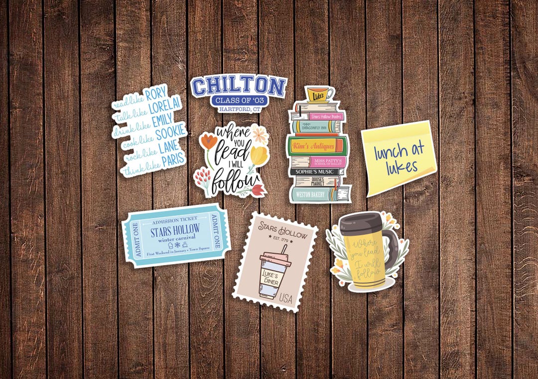 Gilmore Sticker Pack | TV Show Sticker | Rory and Lorelai Sticker ...