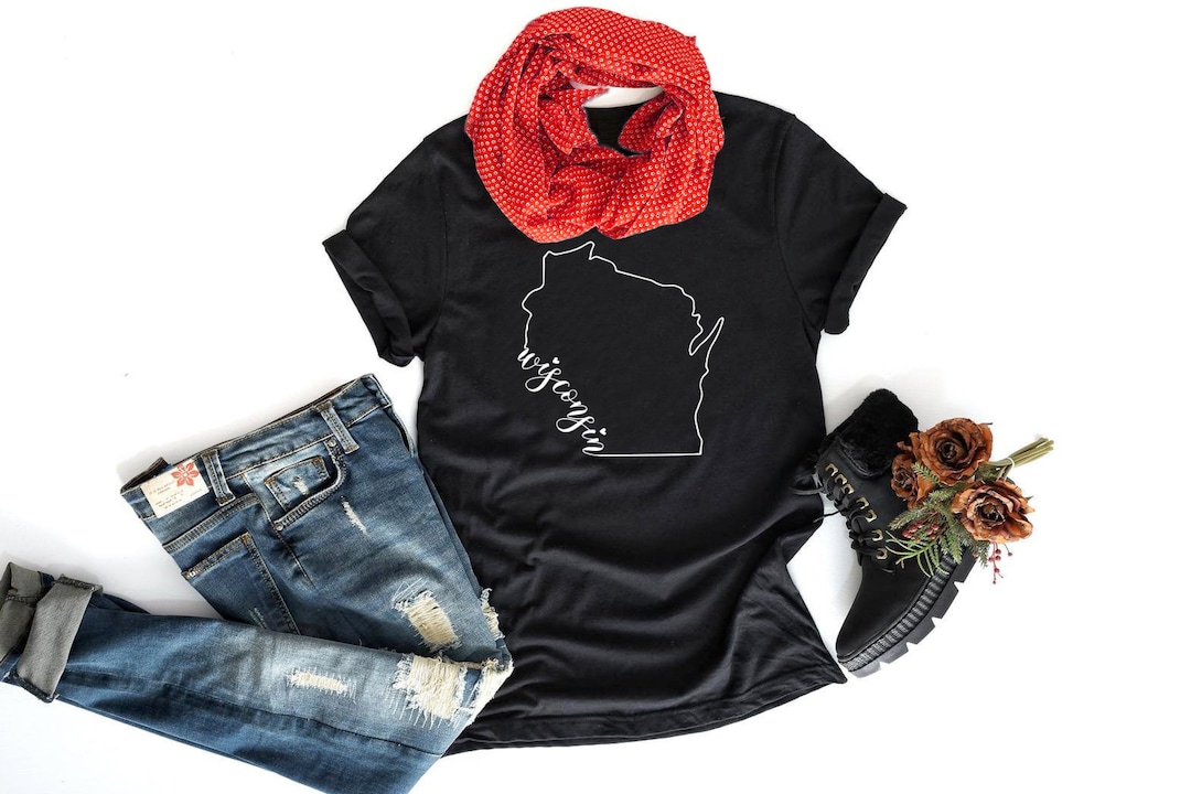 Sate of Wisconsin Tee | Midwest T-Shirt | Wisconsin T-Shirt ...