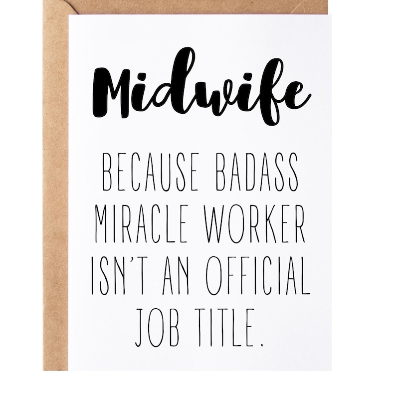 Funny Card for Midwife - Etsy