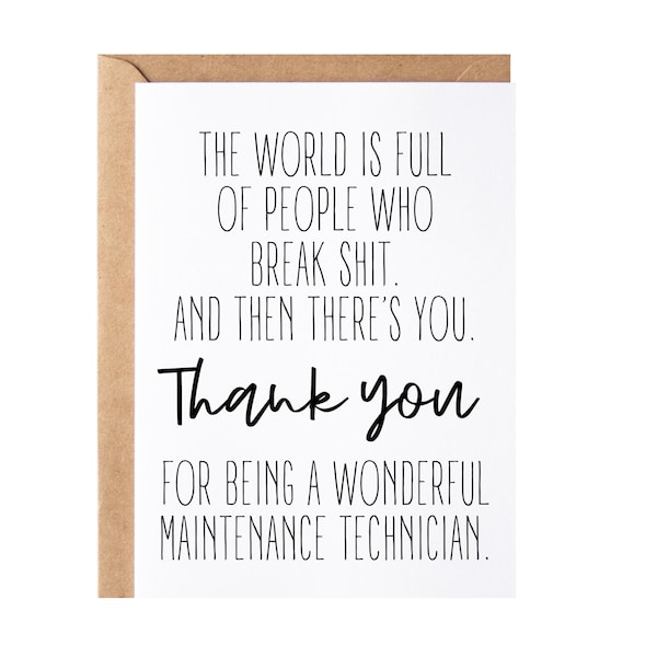 Maintenance Appreciation - Etsy