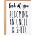Becoming an Uncle Gift, Card | Funny Promoted to Uncle Congratulations ...