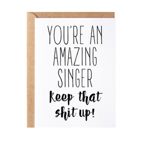 Singer Gift, Card Funny Singer Thank You Appreciation Present Idea for ...