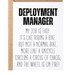 Deployment Manager Gift, Card | Funny Deployment Management Thank You ...