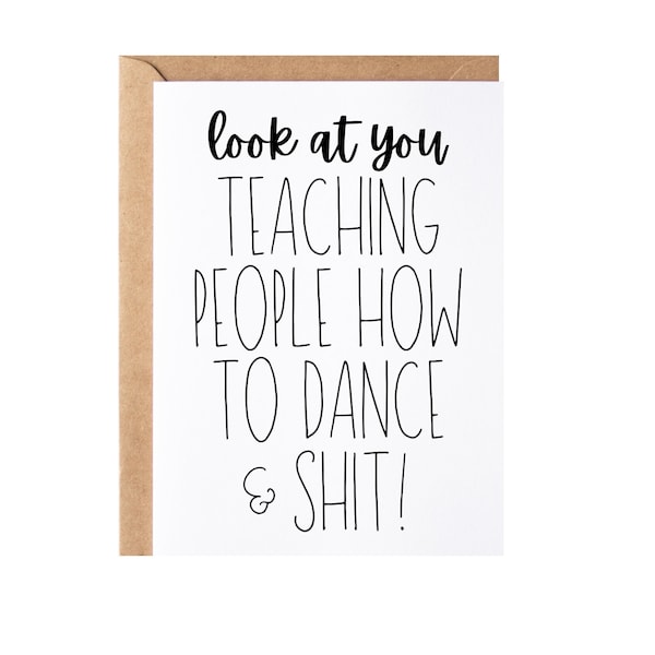 Dance Teacher Card - Etsy