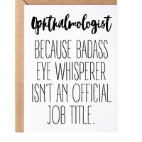 Printable Eye Chart Thank You Card| Eye Doctor Card| Card for ...