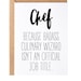 Chef Thank You Card | Thank You for Cooking | Thank You for Being My ...