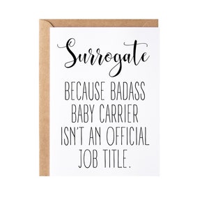Surrogate Gift, Surrogacy Card | Funny Surrogate Mom Thank You Gift ...