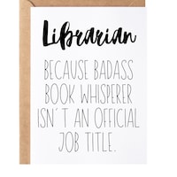 School Librarian Day Gift, Printable School Librarian Day Card, Thank ...