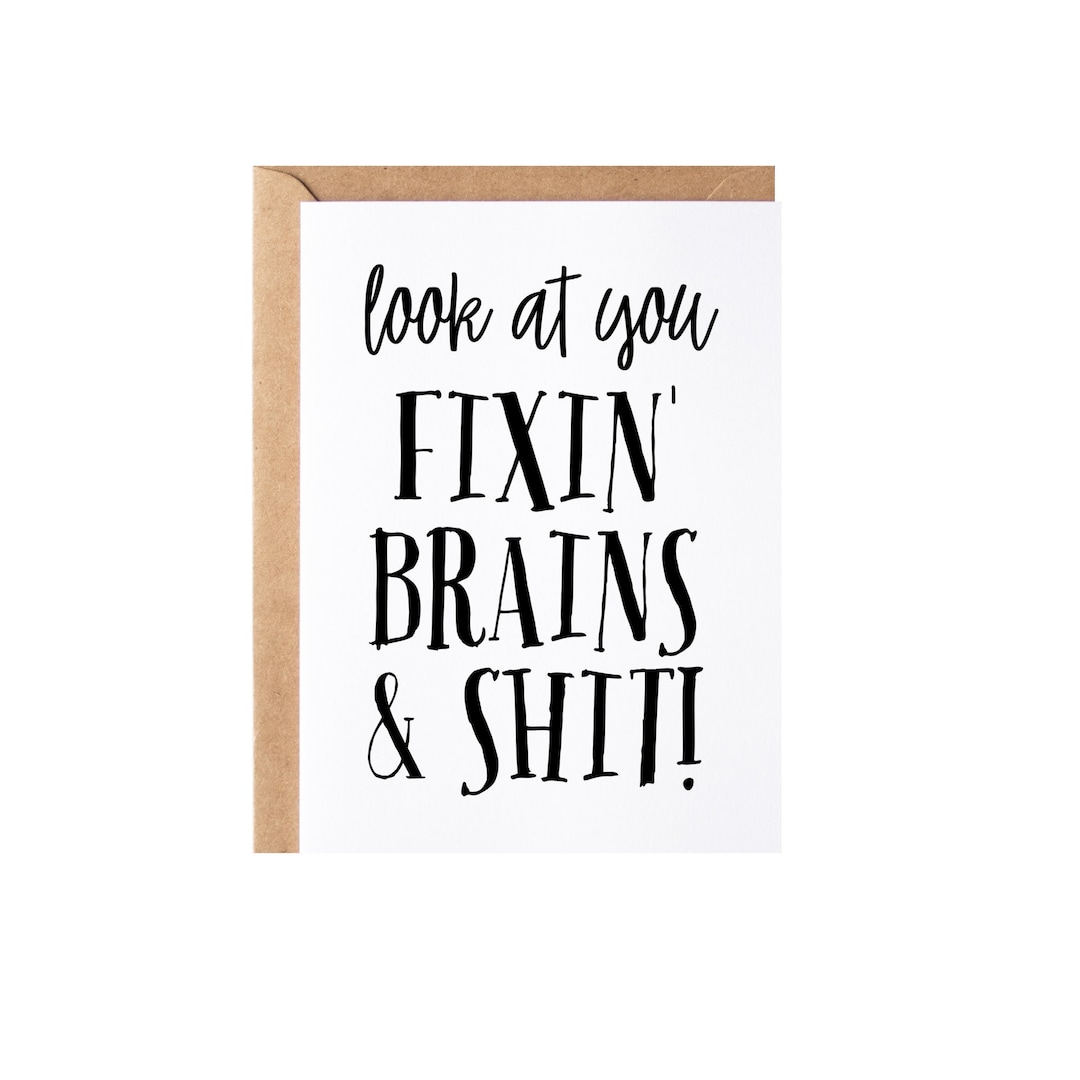 Brain Surgeon Thank You Card | Brain Surgery Doctor School Congrats ...