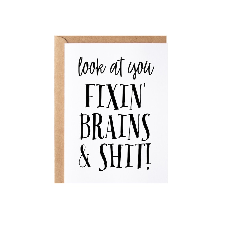 Brain Surgeon Thank You Card | Brain Surgery Doctor School Congrats ...