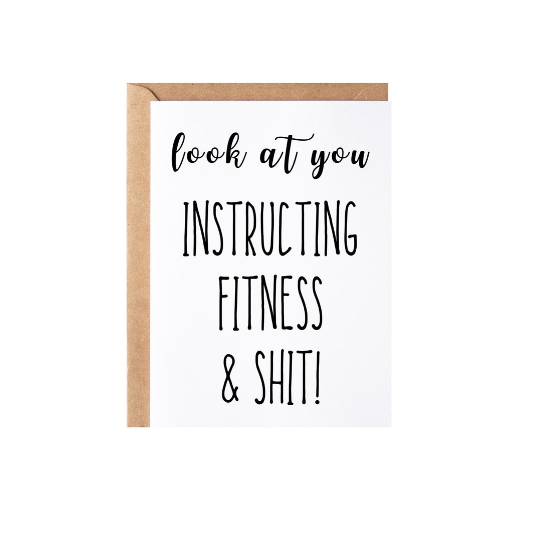 Fitness Instructor Gift, Card | Funny Fitness Instructor Thank You ...