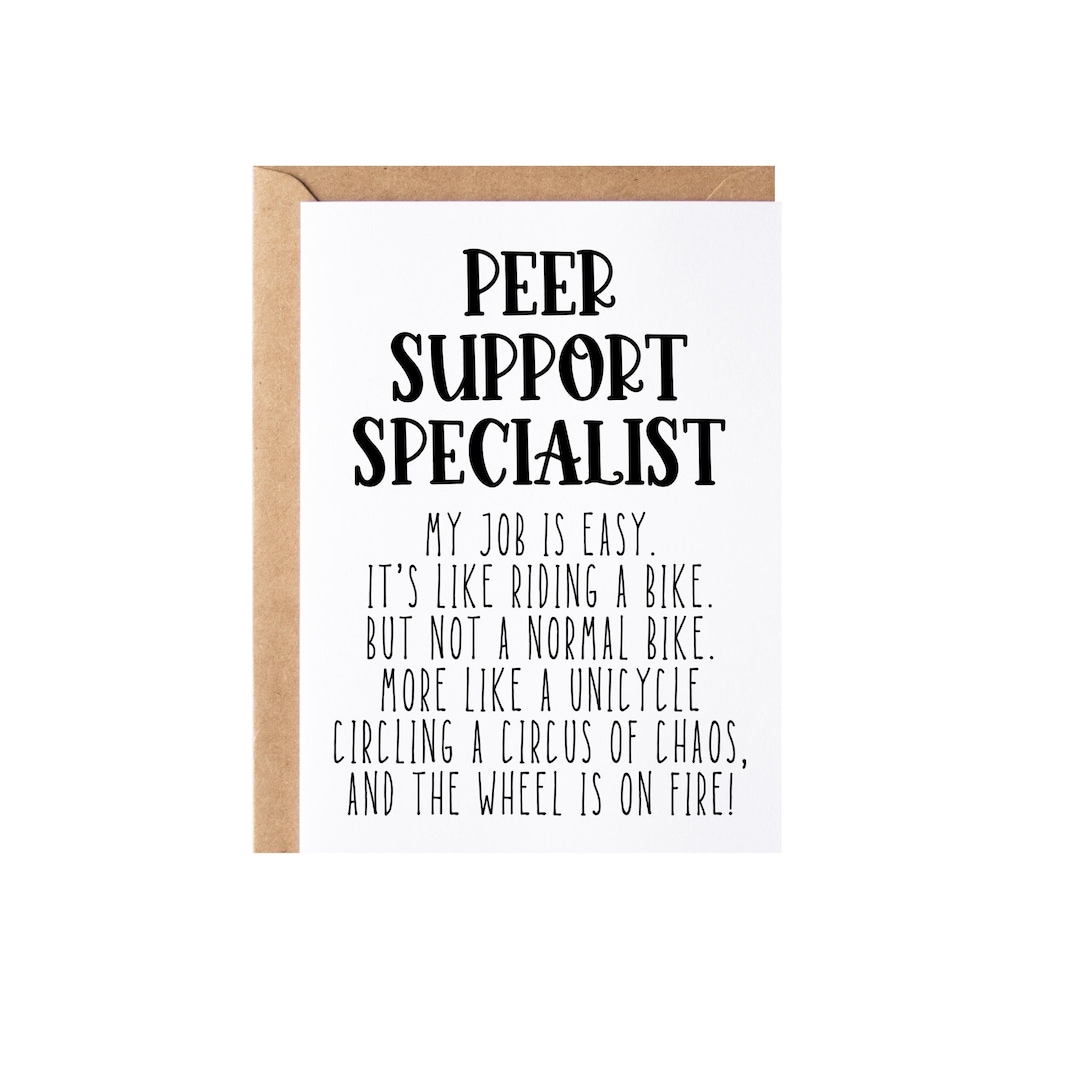 Peer Support Specialist Gift, Card - Blank Inside - Etsy