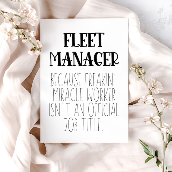 Fleet Manager Memes Fleet Manager | Gift Ideas" Greeting Card For Sale