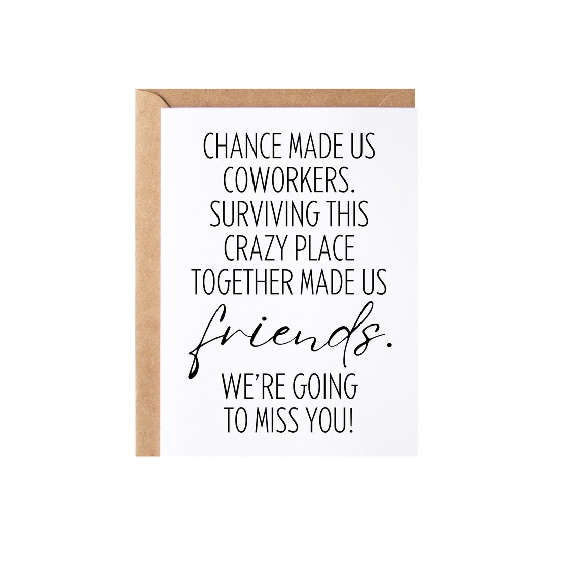 Coworker Leaving Card | Congrats New Job Colleague Goodbye Present ...