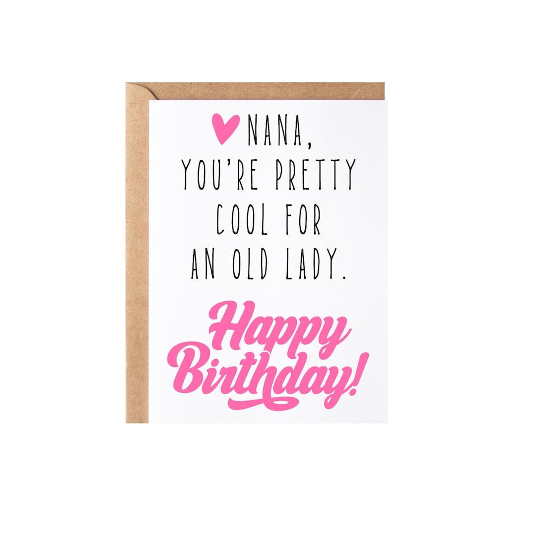 Nana Birthday Card | Funny Happy Birthday to Nana From Kids | Cute Nana ...