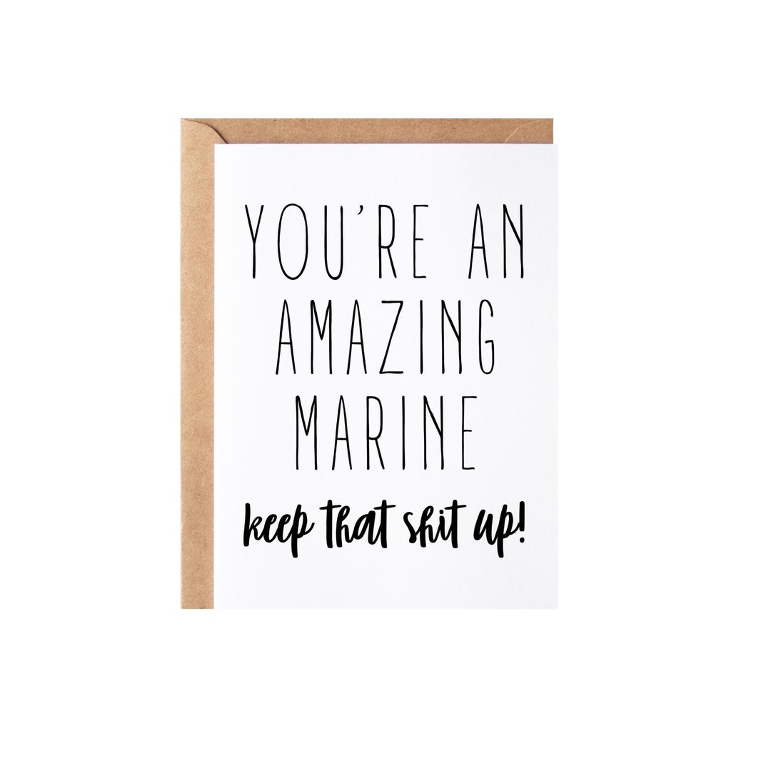 Marine Gift, Card Funny Marine Thank You Appreciation Present Idea ...