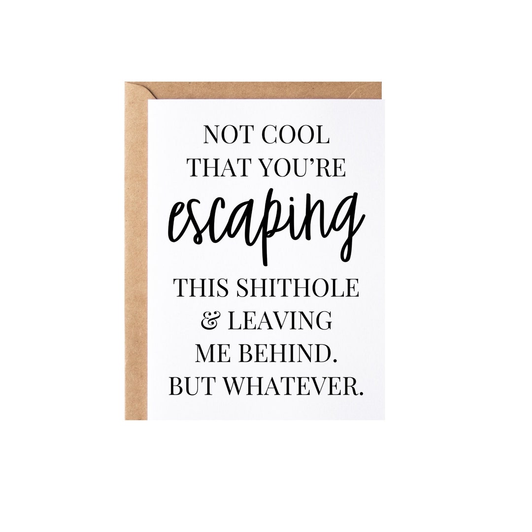 Coworker Leaving Card Congrats New Job Colleague Goodbye Present ...