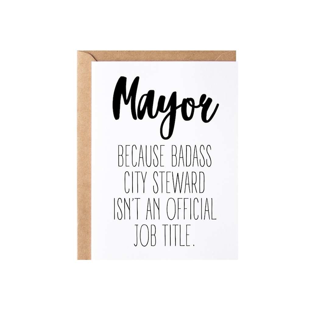 Mayor Gift, Card | Funny City Mayor Thank You Appreciation Gift Idea ...