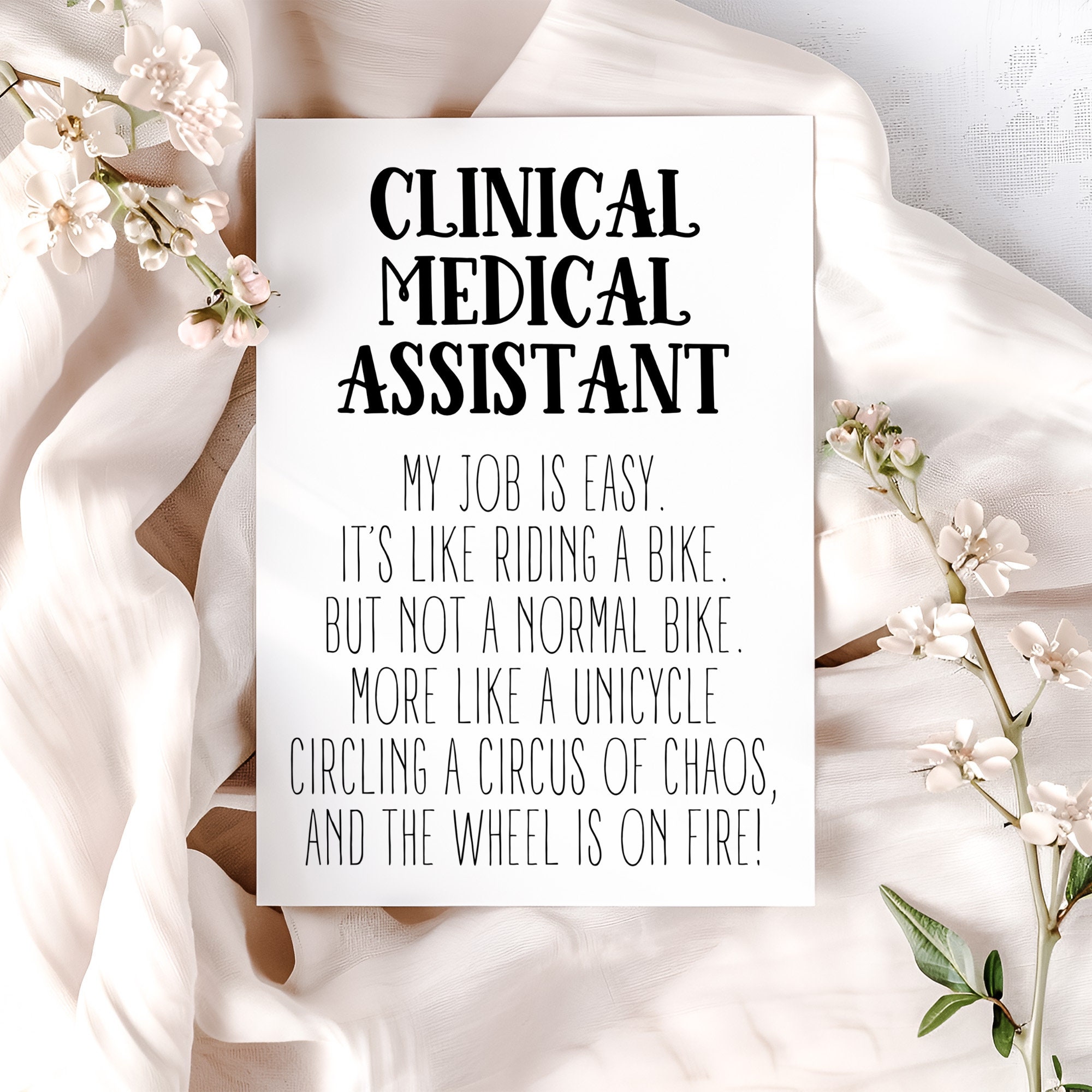 Clinical Medical Assistant Gift, Card | Funny Clinical Medical ...