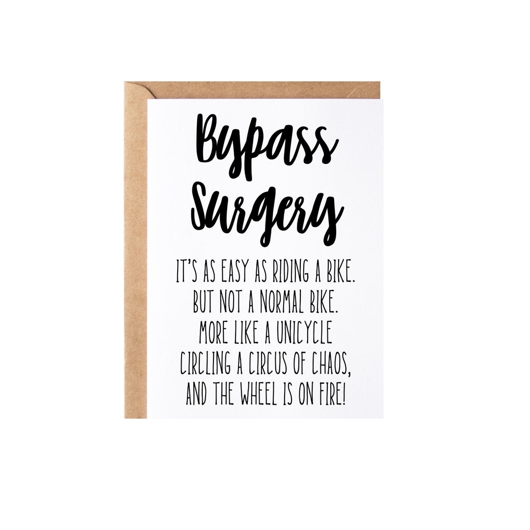 Bypass Surgery Card, Bypass Surgery Recovery Gift Idea | Get Well Feel ...
