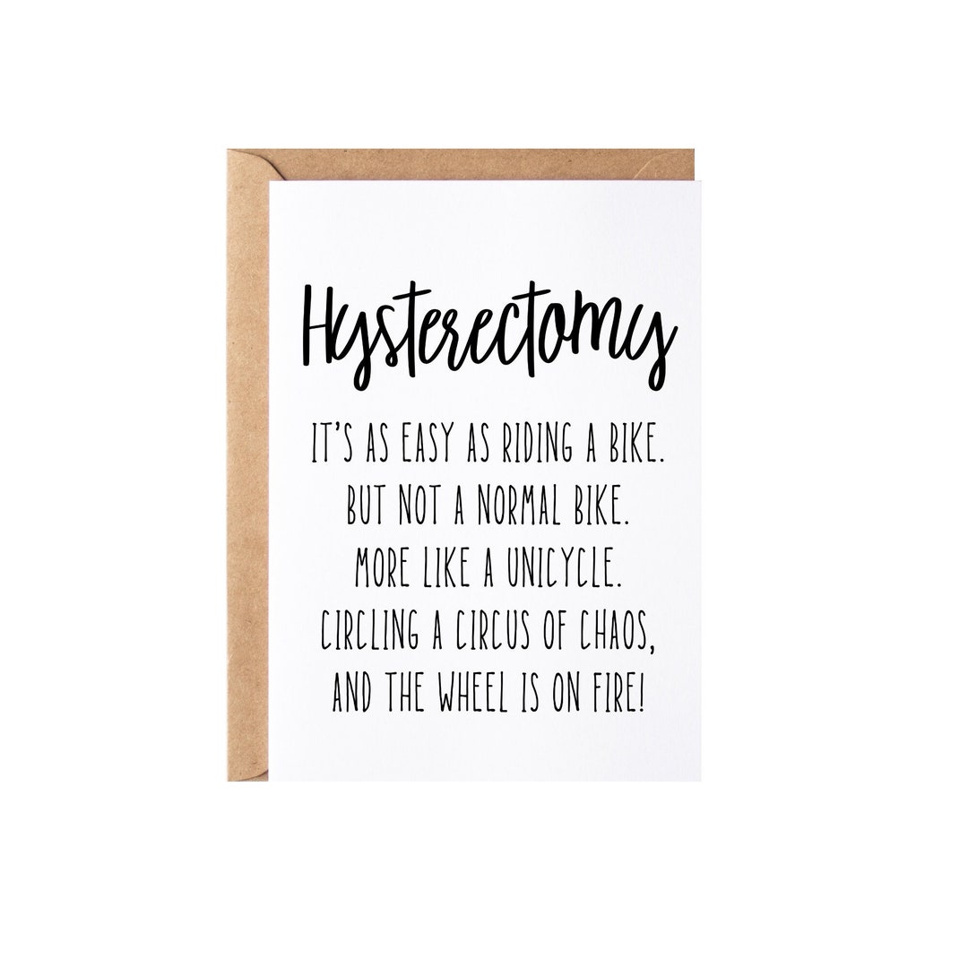 Hysterectomy Gift, Card | Funny Hysterectomy Surgery Recover Gift for ...
