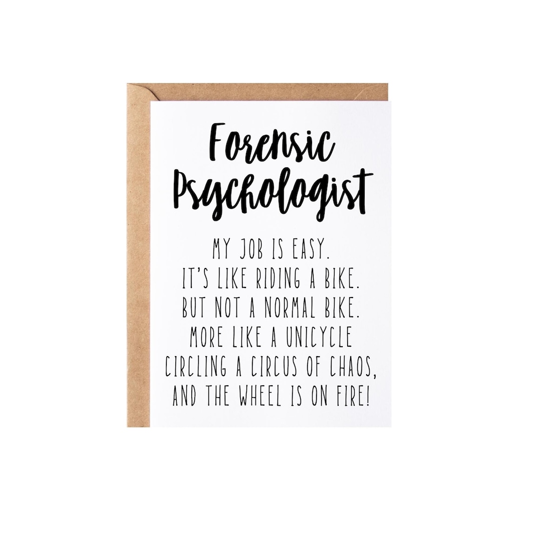 Forensic Psychologist Gift, Card | Funny Forensic Psychologist Thank ...