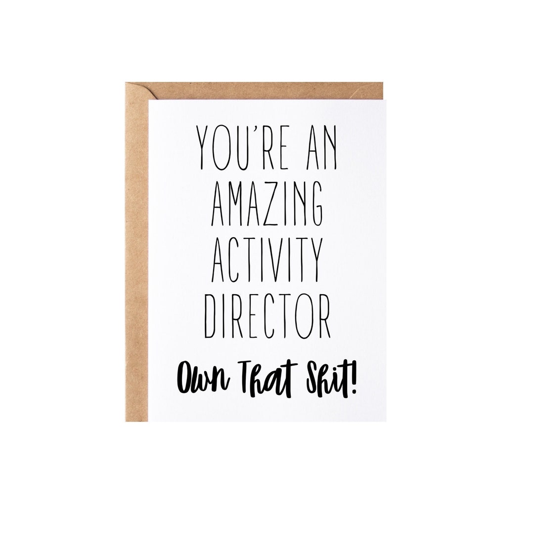 Activity Director Gift, Card | Activity Director Thank You Appreciation ...