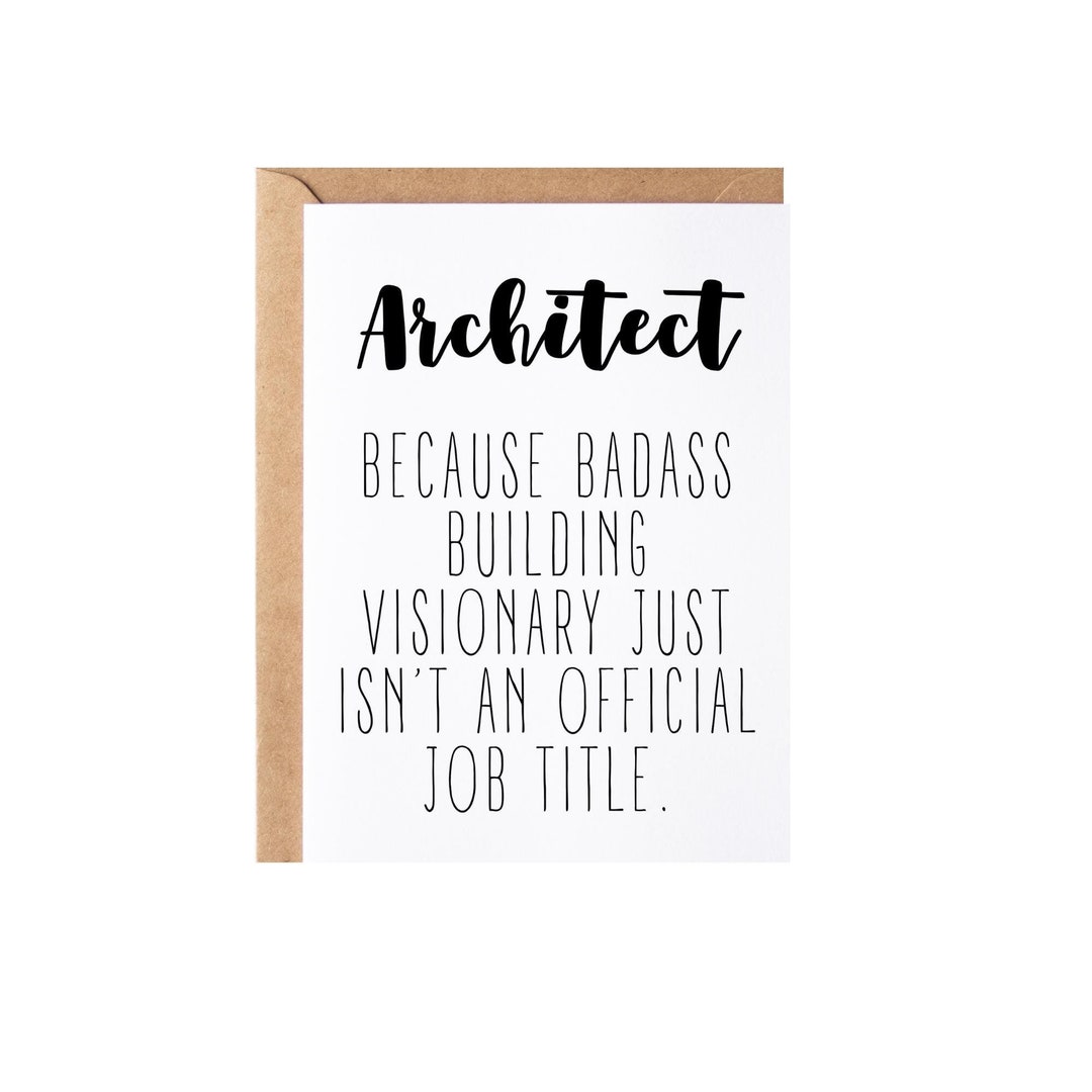 Architect Gift, Card | Funny Architect Thank You Appreciation Present ...