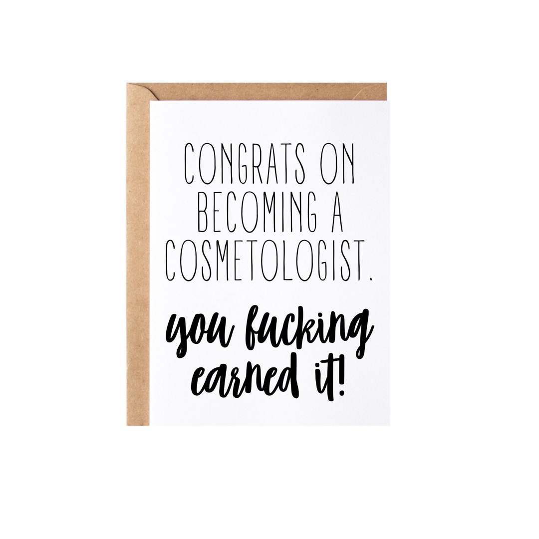 Cosmetologist Grad Card | Cosmetology Hair School Graduation Congrats ...