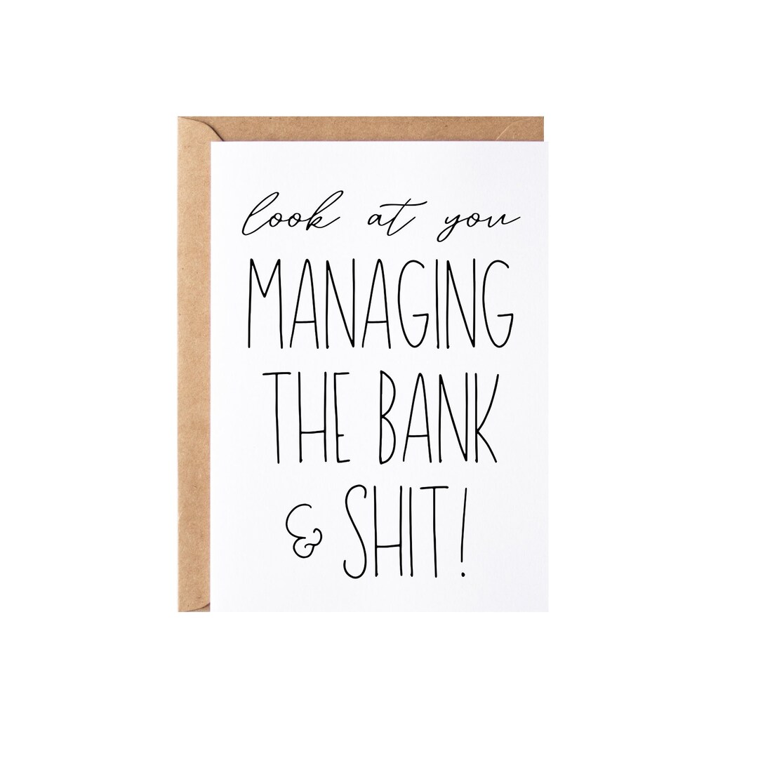 Branch Manager Gift, Card - Blank Inside | Funny Bank Management Gift ...