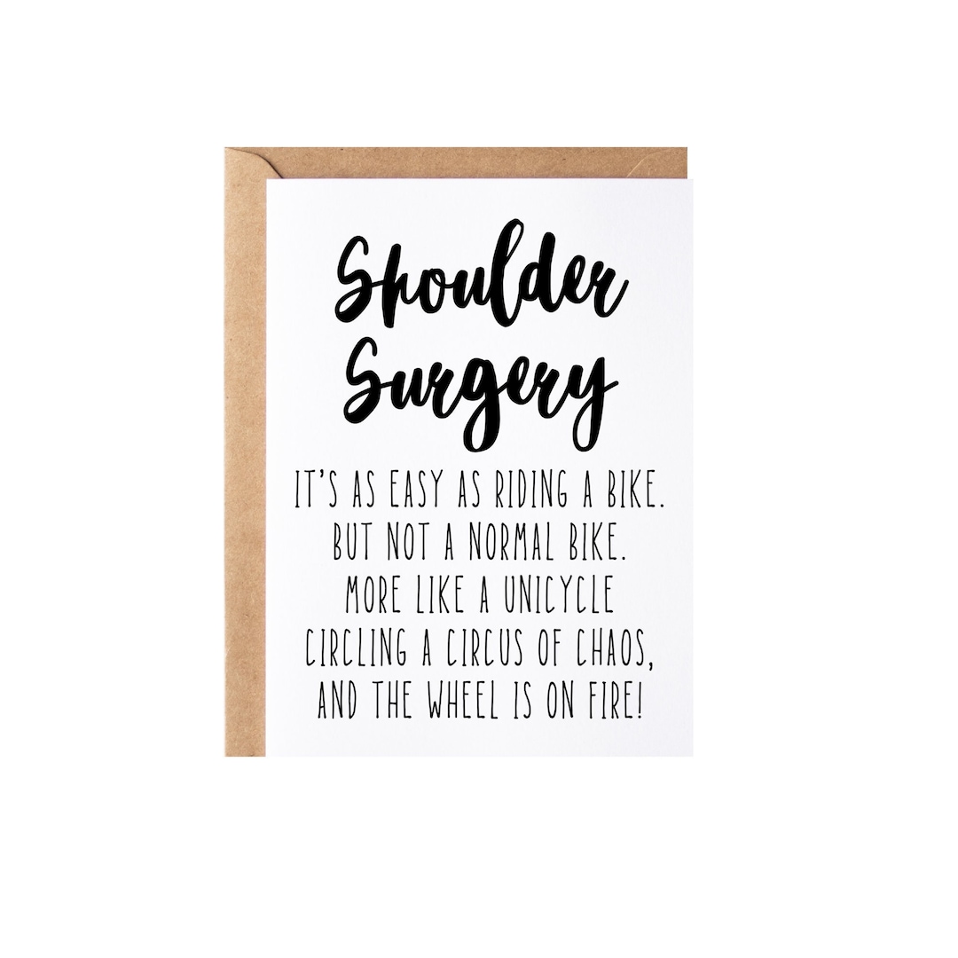 Shoulder Surgery Card, Shoulder Surgery Recovery Gift Idea | Get Well ...