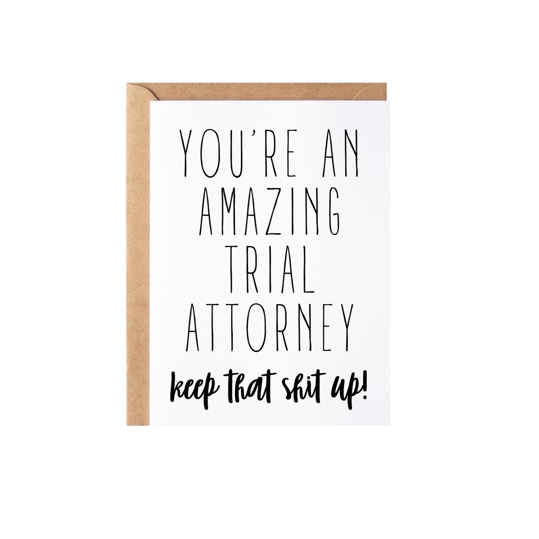 Trial Attorney Gift, Card | Funny Trial Attorney Thank You Appreciation ...