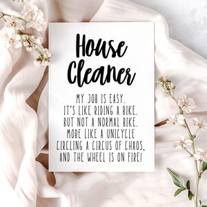 House Cleaner Gift, Card | Funny House Cleaner Thank You Appreciation ...