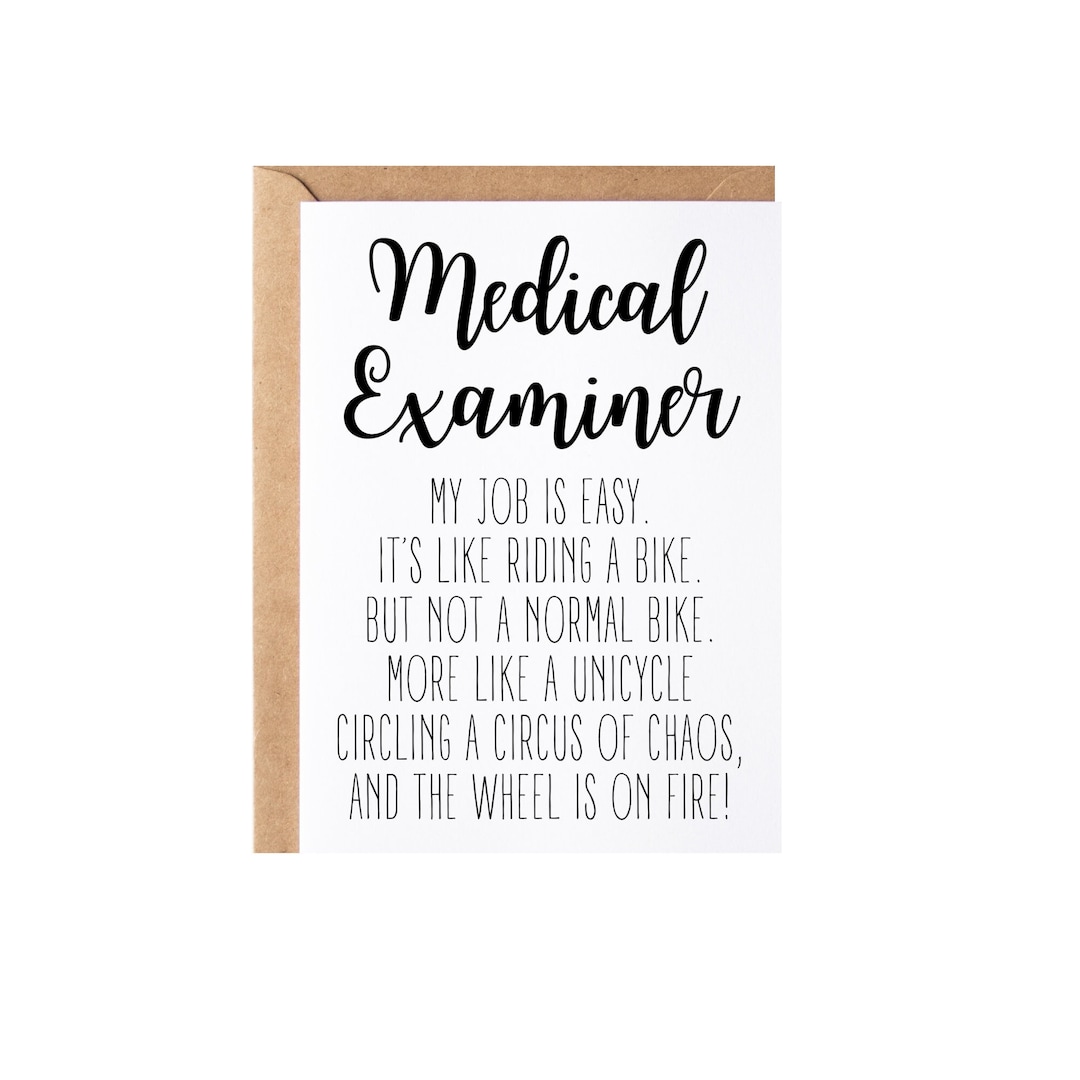 Medical Examiner Gift, Card | Funny Medical Examiner Thank You ...