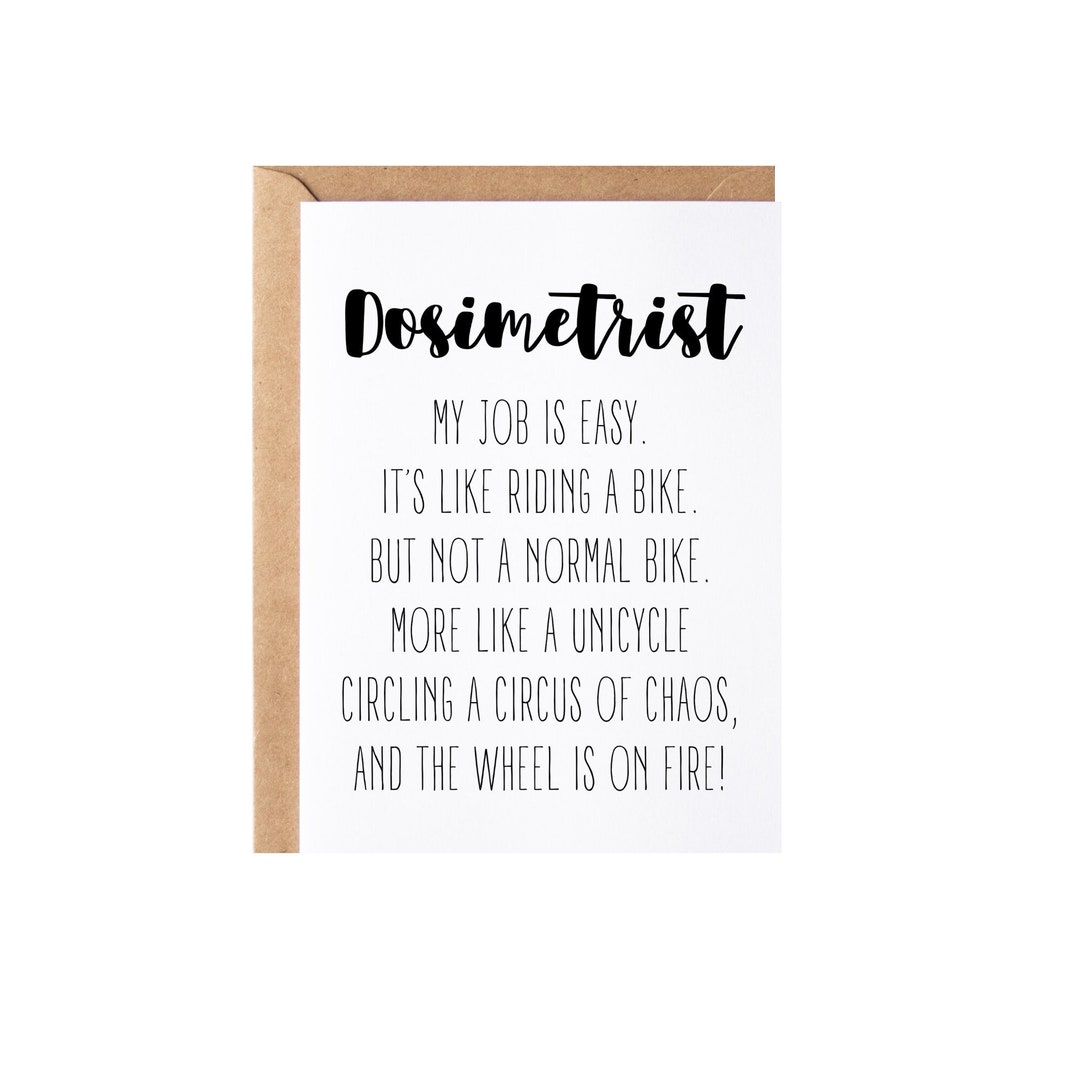 Dosimetrist Gift, Card | Funny Congratulations on Becoming A ...