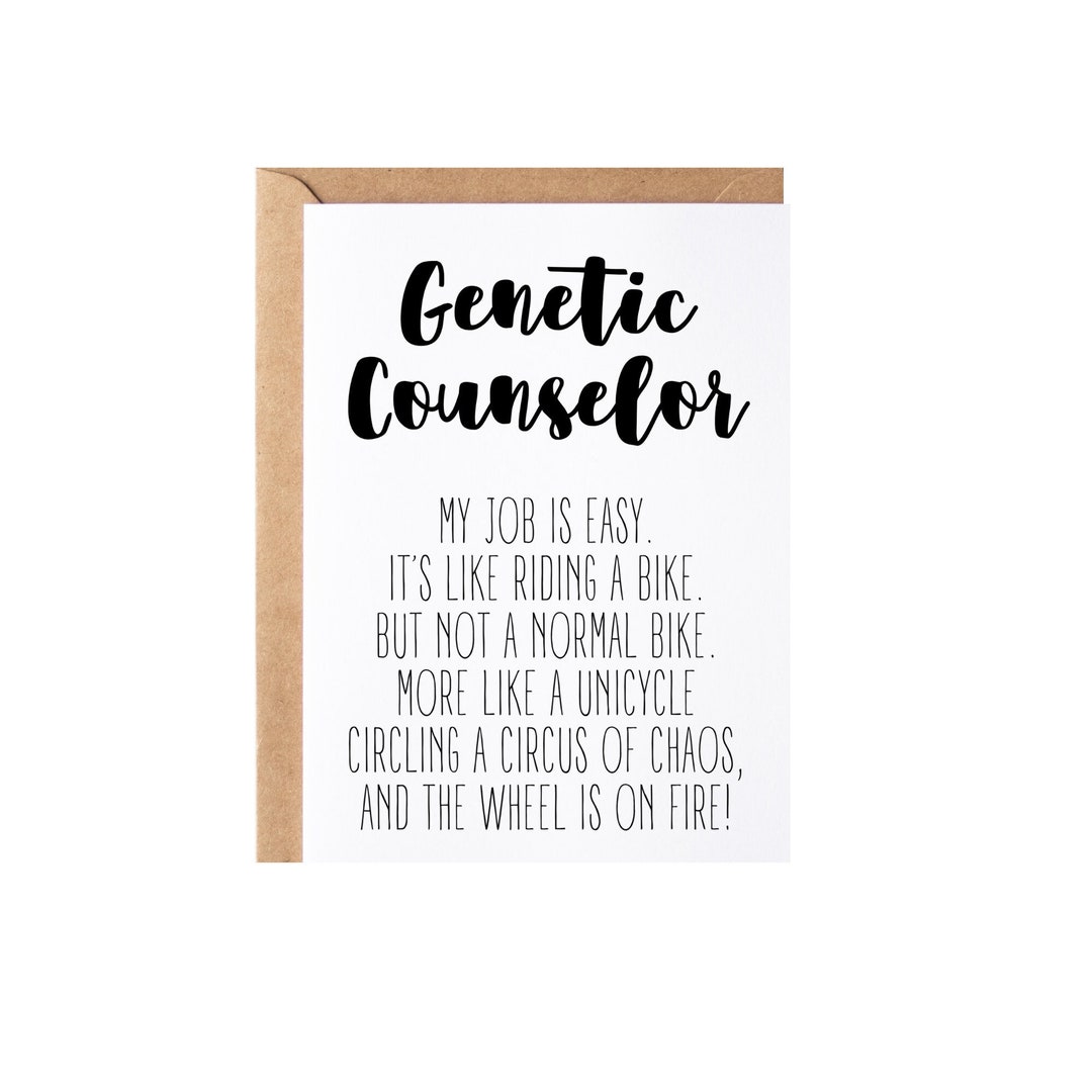 Genetic Counselor Gift, Card | Funny Genetic Counselor Thank You ...