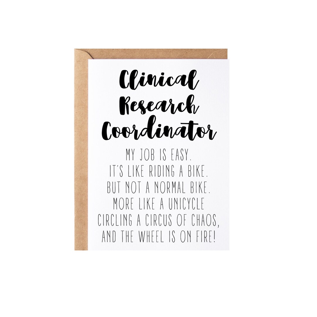 Clinical Research Coordinator Gift, Card | Funny Clinical Research ...