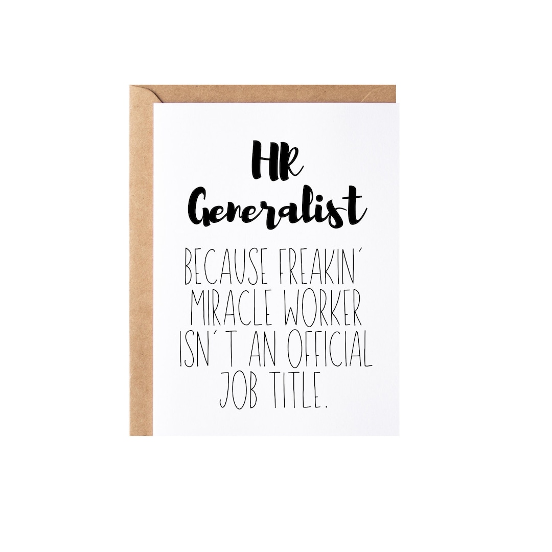 HR Generalist Gift, Card | Funny Human Resources Generalist Thank You ...