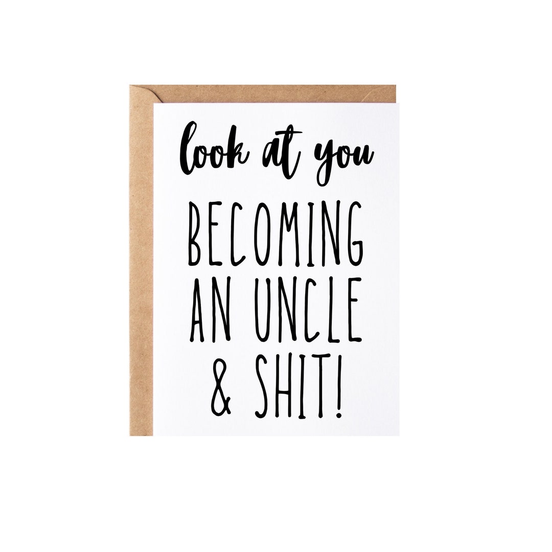 Becoming an Uncle Gift, Card | Funny Promoted to Uncle Congratulations ...