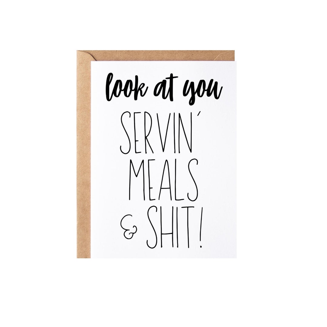 Server Gift, Card | Funny Wait Staff Thank You Appreciation Present ...