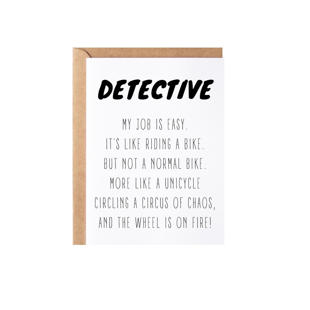 Detective Gift, Card | Funny Detective Thank You Appreciation Present ...