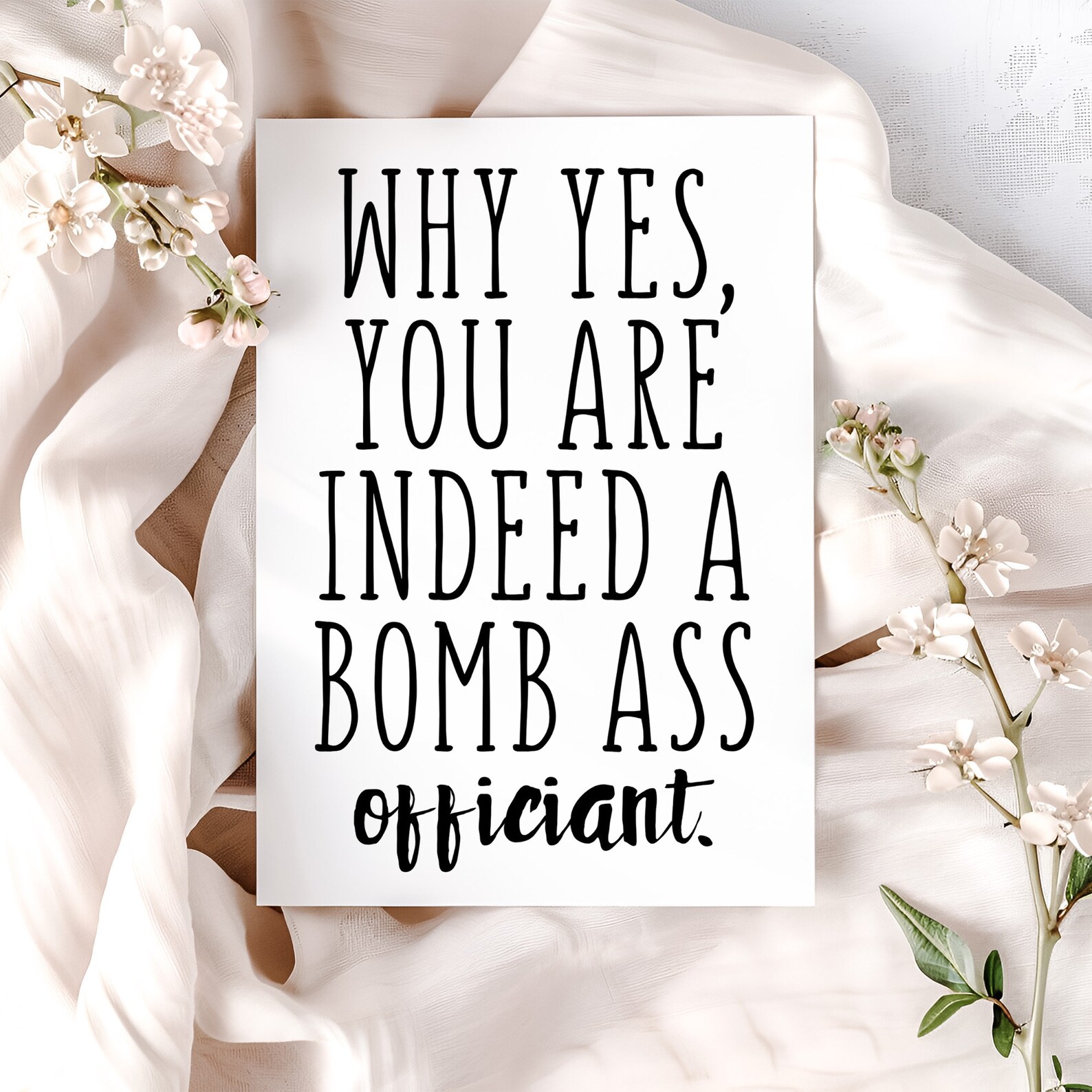 Officiant Gift, Wedding Officiant Card | Funny Thank You Appreciation ...