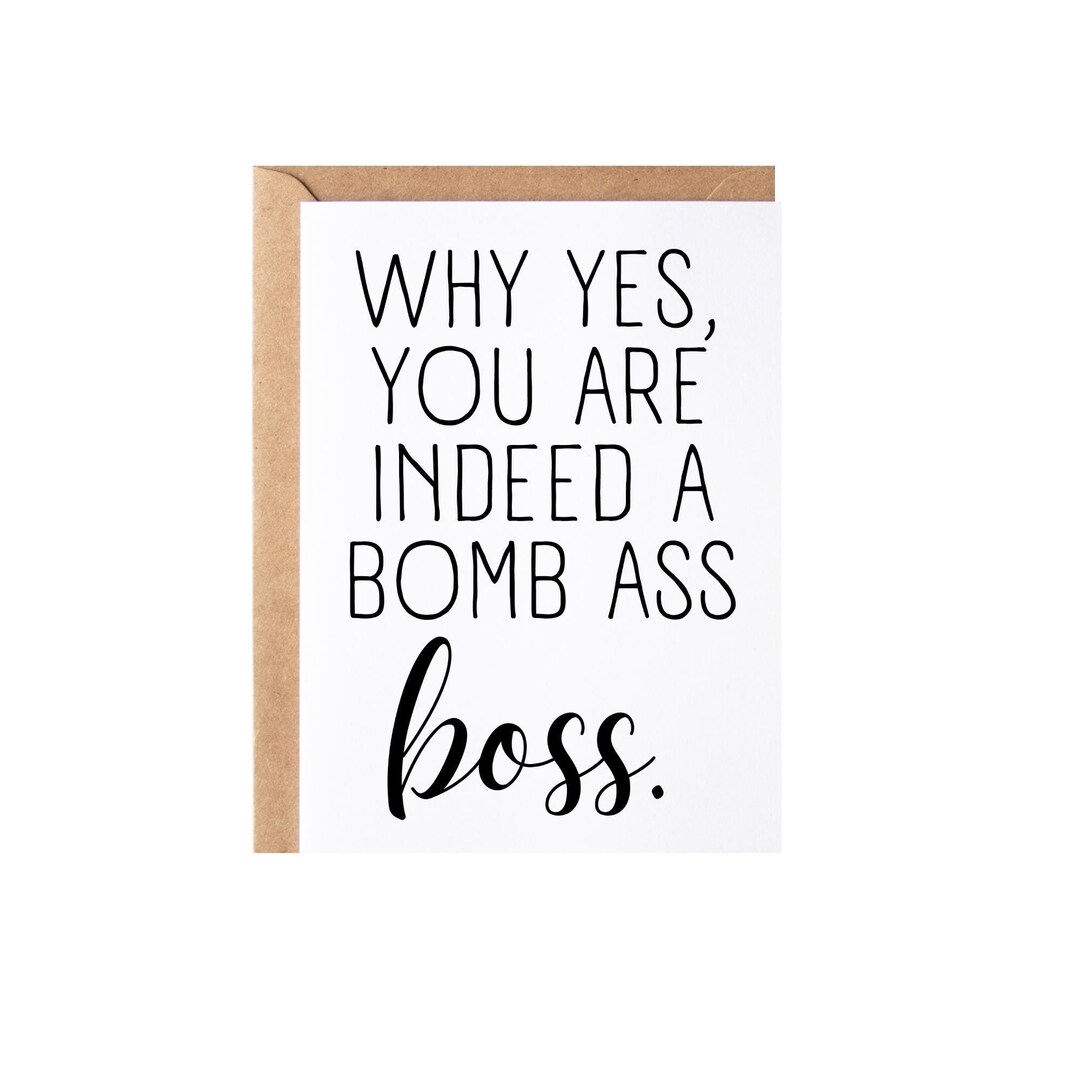 Bosses Day Card, Boss Day Gift | Funny Boss's Day Thank You ...