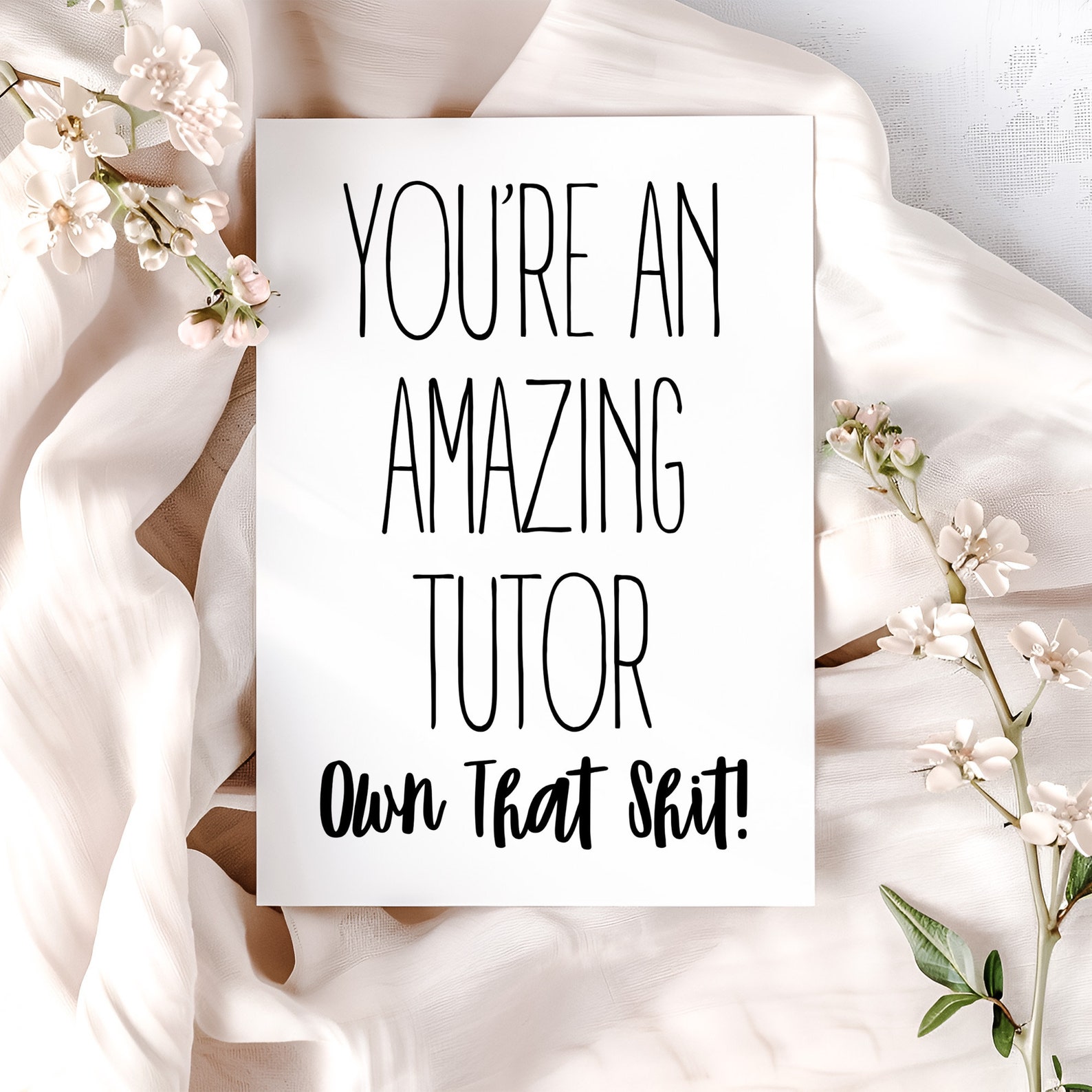 Tutor Gift, Card | Funny Tutor Thank You Appreciation Present Idea for ...